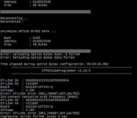 St Link Error Devtargetnothalted While Doing