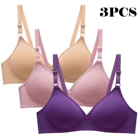 Nerohusy 3 Pack Comfort Bras For Women Front Closure Front Closure Bras