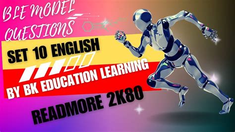 Class 8 Ble Set 10 English Model Question By Bk Education Learning Readmore Book 2080 Youtube