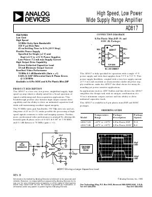 AD Datasheet PDF Analog Devices