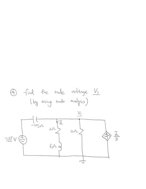 Solved Find The Node Voltage V By Using Node Analysis Chegg