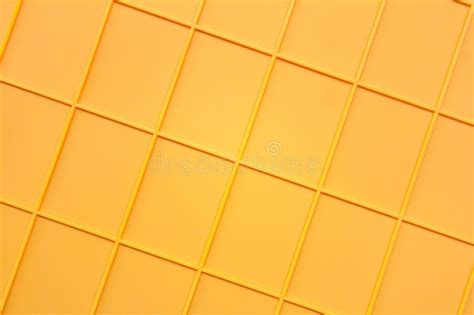 Yellow Plastic Tile Background Closeup Of Photo Elevated Top View