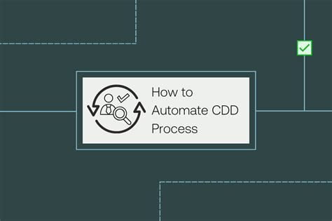 How To Automate The Customer Due Diligence Cdd Process
