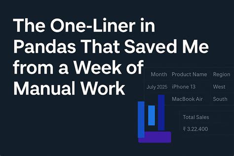 The One Liner In Pandas That Saved Me From A Week Of Manual Work By Hash Block Jul 2025