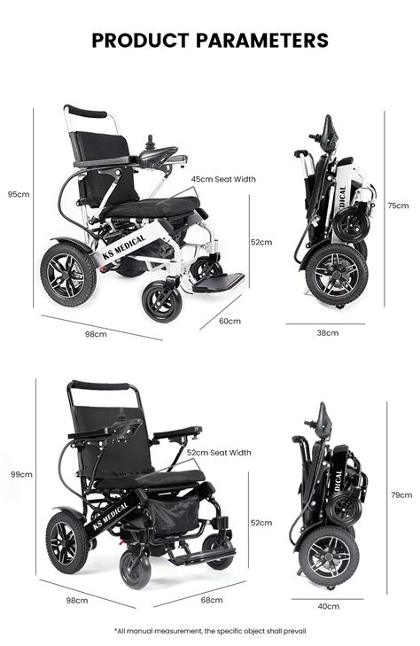 Ksm 601 Foldable Motorized Wheelchair With Remote Control Folding Small