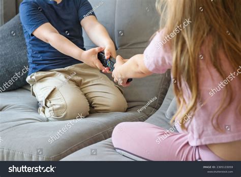 Siblings Fight Tv Remote Images Stock Photos Vectors Shutterstock