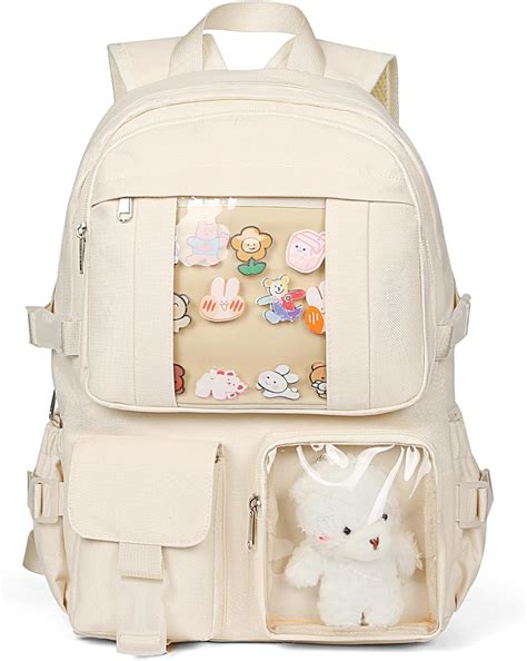 Bxcnckd Kawaii Backpack With Pins Kawaii School Backpack