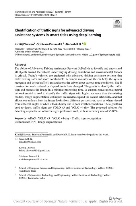 Identification Of Traffic Signs For Advanced Driving Assistance Systems