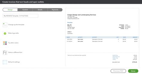Editable Customize Invoices Estimates And Sales Receipts Quickbooks Sales Receipt Template