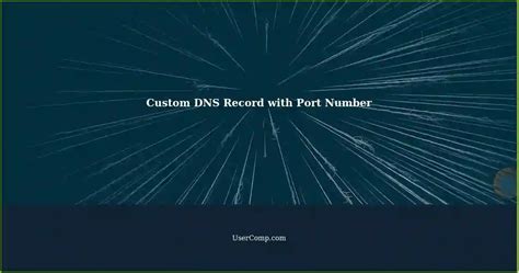 Custom Dns Record Includes Port Number A Solution For Iot Server Multiples Services