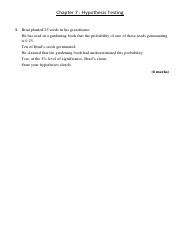Chap Hypothesis Testing Q Pdf Chapter Hypothesis Testing Brad Planted Seeds In His