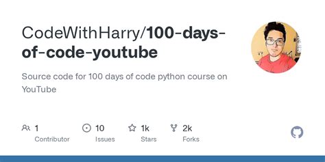 Github Codewithharry100 Days Of Code Youtube Source Code For 100