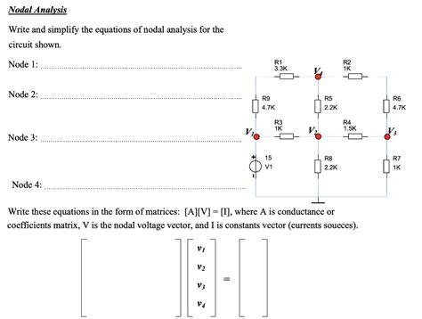 Solved Nodal Analysis Write And Simplify The Equations Of