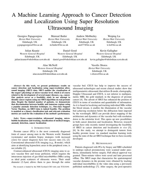 Pdf A Machine Learning Approach To Cancer Detection And Localization Using Super Resolution