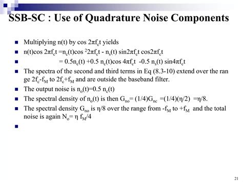 Noise In Analog Communication Part 2 Am Systemsppt