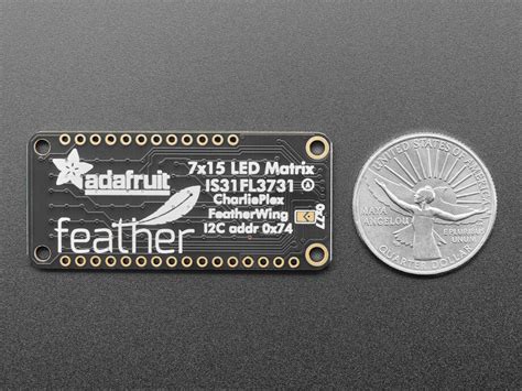Adafruit 15x7 Charlieplex Led Matrix Featherwing Warm White Id 3163