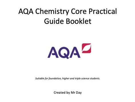 Aqa Gcse Chemistry Core Practical Workbook Teaching Resources