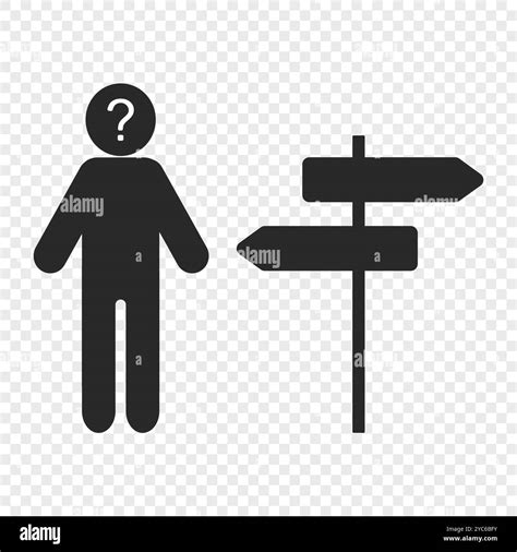 Pathway Choice Icon Decision Making Icon Vector Stock Vector Image And Art Alamy