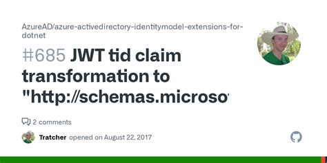 jwt tid claim transformation to identity claims tenantid · issue