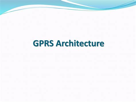 Gprs Architecture Ppt Pptx