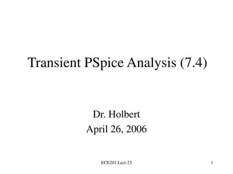 ppt transient pspice analysis 7 4 powerpoint presentation free