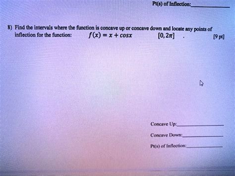 Solved Pus Of Inflection Find The Intervals Where The Function Is
