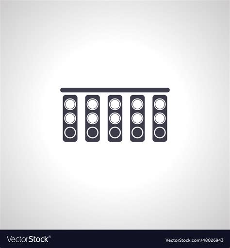 Racing Lights Icon Racing Traffic Lights Isolated Vector Image