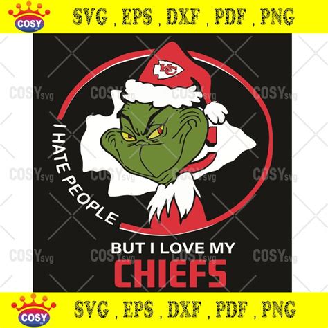 I Hate People But I Love My Kansas City Chiefs Svg Sport Svg Sports