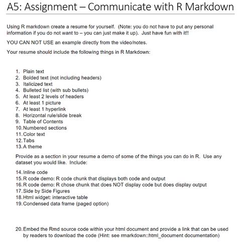 solved a5 assignment communicate with r markdown using r