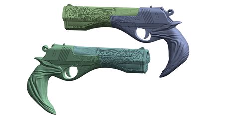 😈 Ebony And Ivory Devil May Cry Remake Prop Replicas Pistol Guns Dmc・ 3d