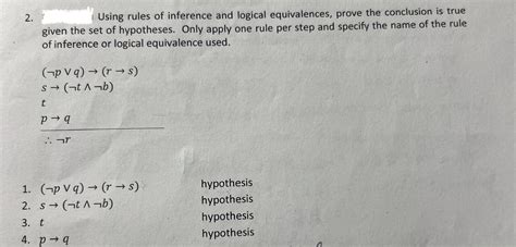 solved using rules of inference and logical equivalences