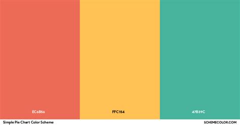 Simple Pie Chart Color Scheme Palettes