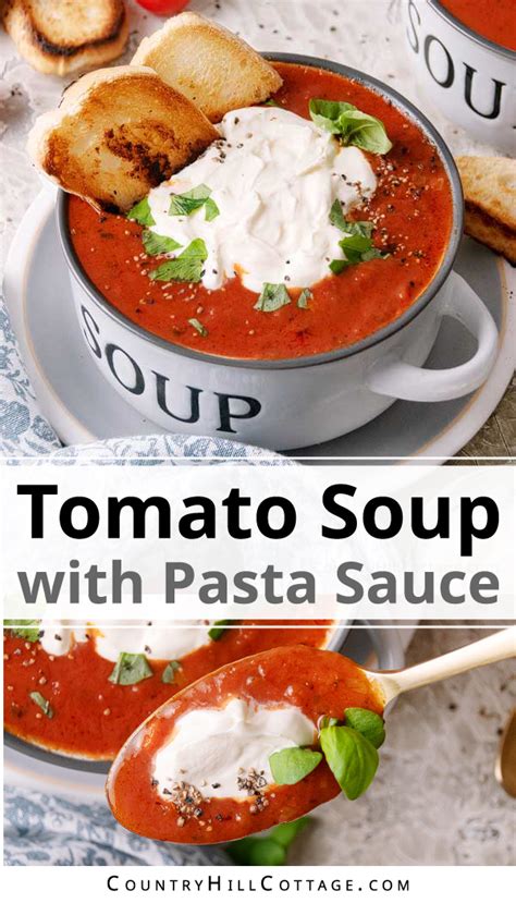 Tomato Soup With Pasta Sauce {easy 30 Min Recipe}