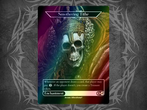 Custom Magic Card Waifu Smothering Tithe Foil Mtg Proxy Card
