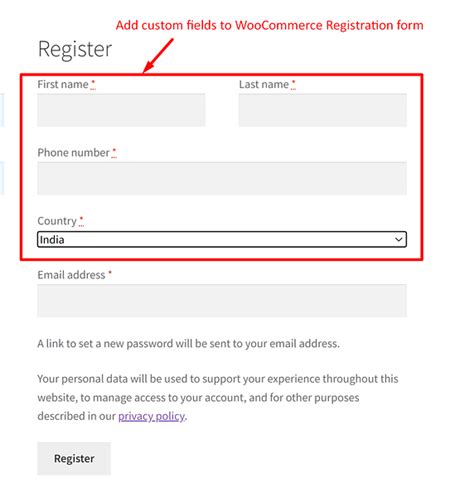 How To Add Custom Fields To Woocommerce Registration Form World Of Wp