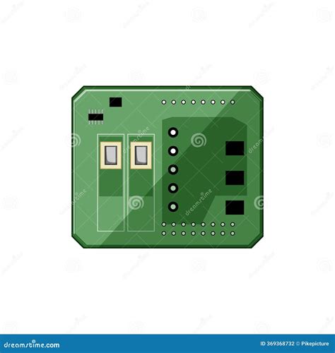 Transistor Circuit Board Cartoon Vector Illustration 369368732