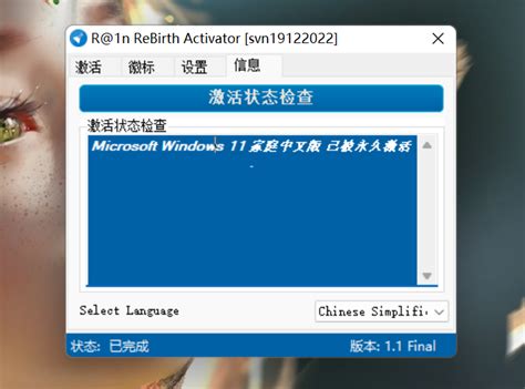 R 1n Rebirth Activator，window Office一键永久激活工具
