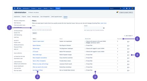 managing filters administering jira applications data center and
