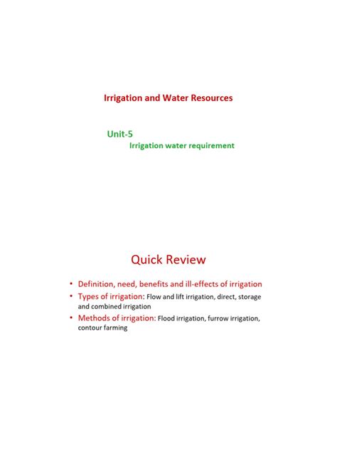 Irrigation 5 1 Cropwater Requirement Pdf