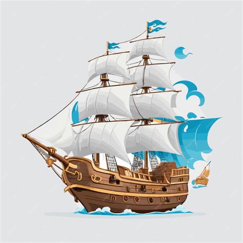 Premium Vector Pirate Ship Vector Background