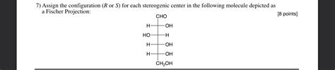 solved 7 assign the configuration r or s for each