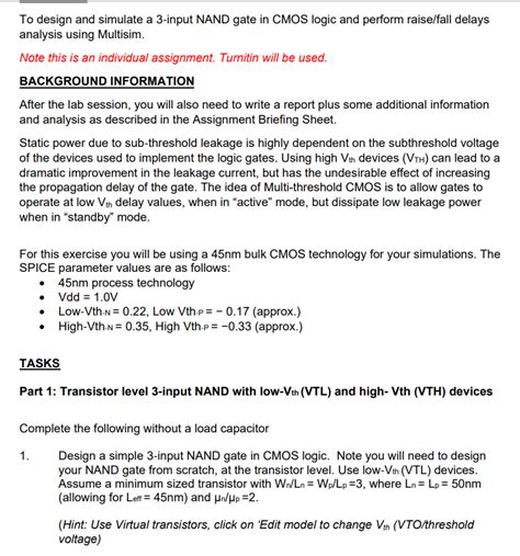 Solved To Design And Simulate A Input NAND Gate In CMOS Chegg Com