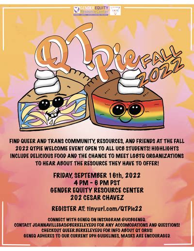 Qt Pie A Queer Trans Lgbtq Welcome Event Centers For Educational