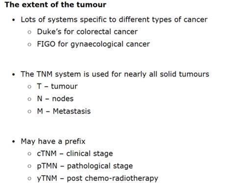Staging And Grading Of Cancer Flashcards Quizlet
