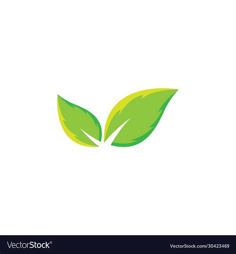 Leaf Symbol Icon Royalty Free Vector Image Vectorstock