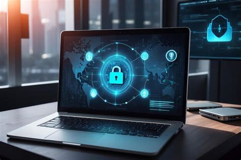 Network Security System Personal Data Information On Laptopinformation