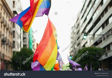 Progressive Pride Flag Rainbow Flags Waving Stock Photo Shutterstock