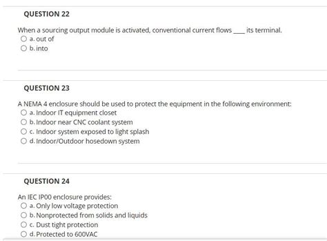 Solved Question 22 When A Sourcing Output Module Is Solved Question 22 When A Sourcing Output Module Is