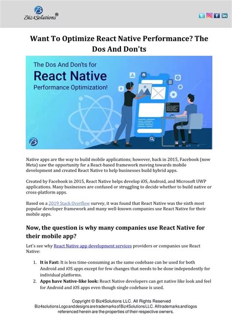 Ppt Want To Optimize React Native Performance The Dos And Donts