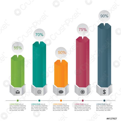 Bar Chart Graph Diagram Statistical Business Infographic Illustration